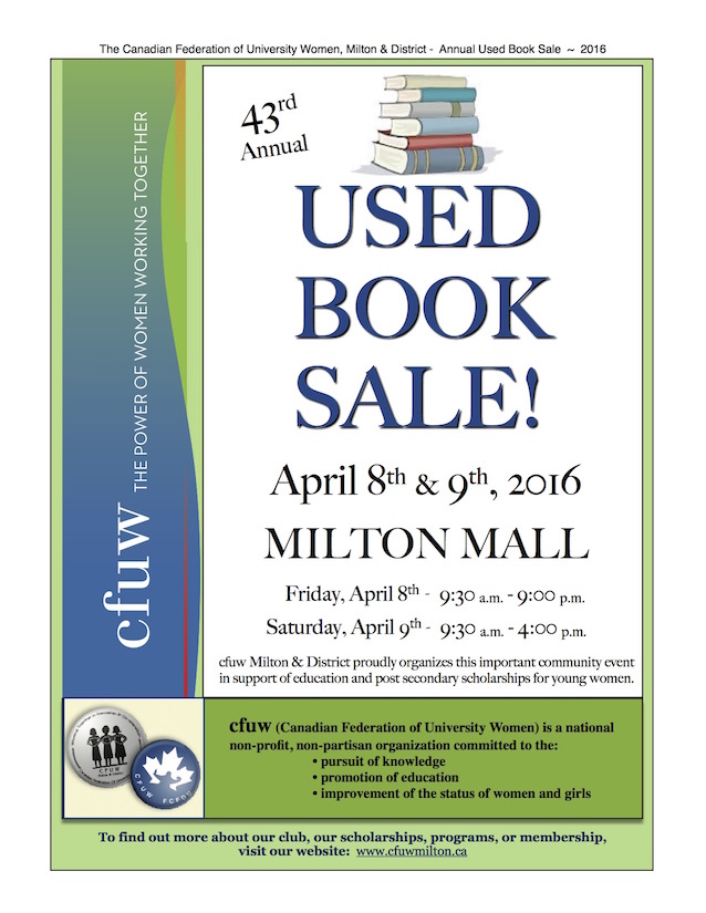 43rd Annual Used Book Sale Friday April 8th: 9:30am-9:00pm & Saturday ...